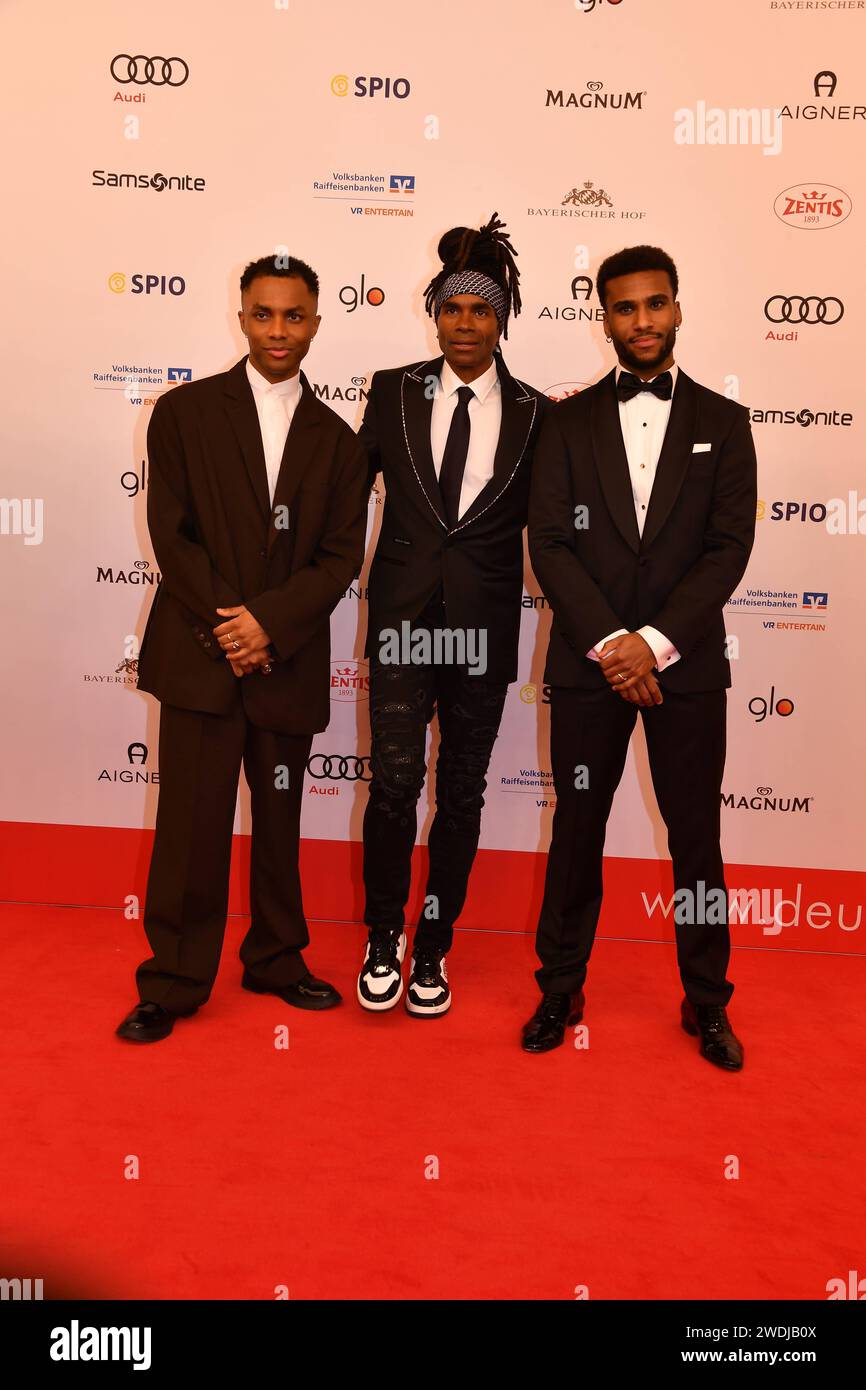 Elan Ben Ali, Fabrice Morvan und Tina Njie / 48. Deutschen Filmball ...