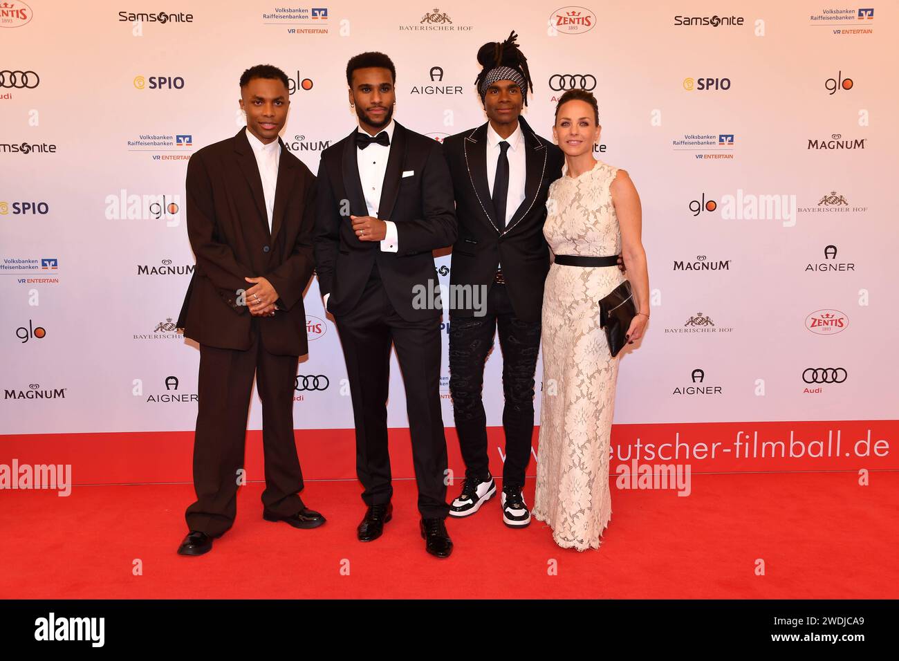Elan Ben Ali, Fabrice Morvan und Tina Njie / 48. Deutschen Filmball ...