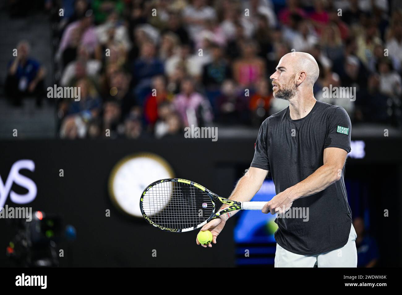 Adrian Mannarino francese durante il torneo di tennis Australian Open ...