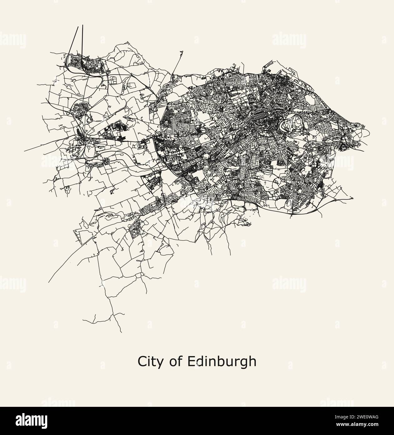 Mappa di edimburgo vintage Immagini Vettoriali Stock - Alamy