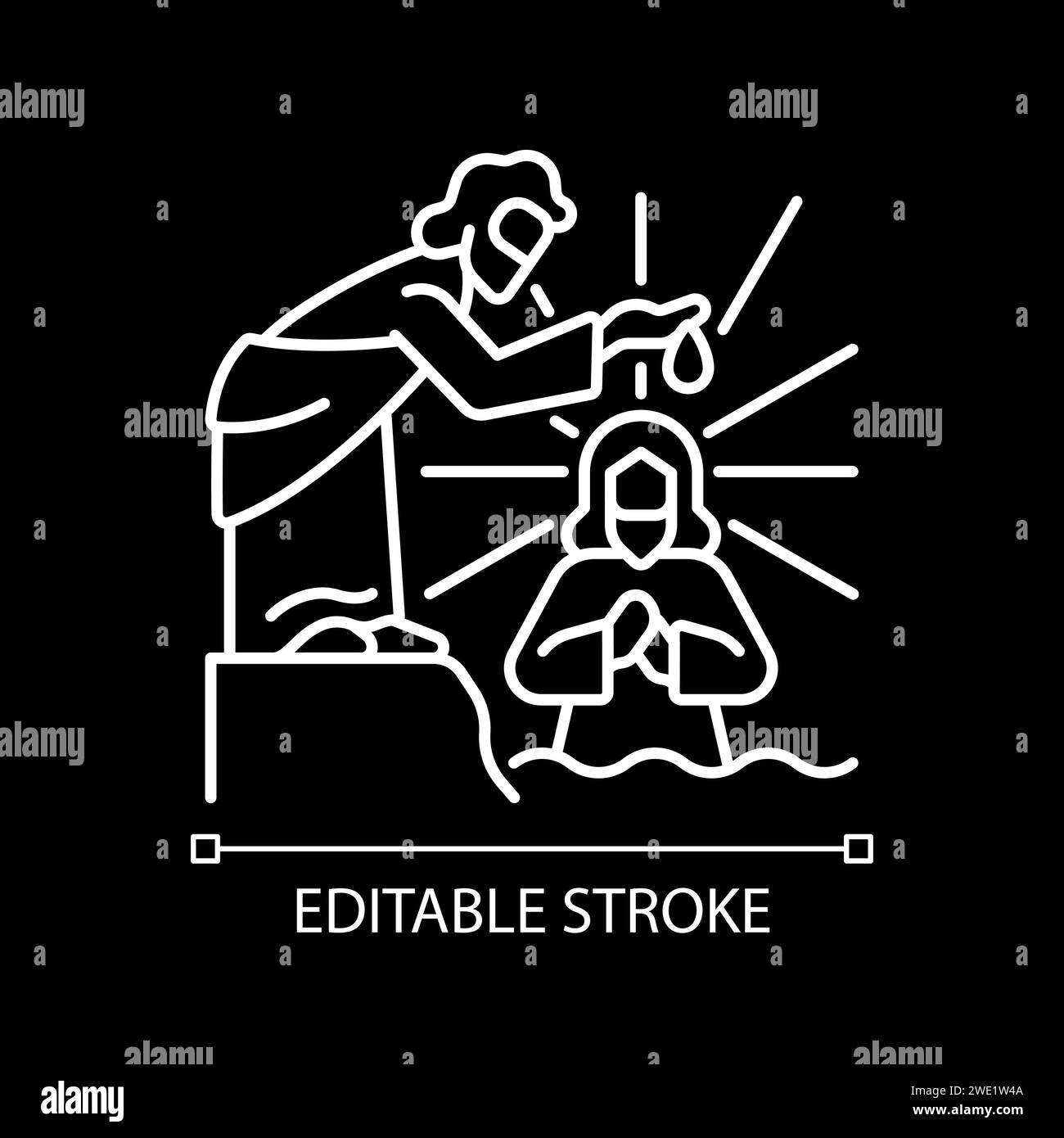 Simbolo del battesimo Foto e Immagini Stock in Bianco e Nero - Alamy