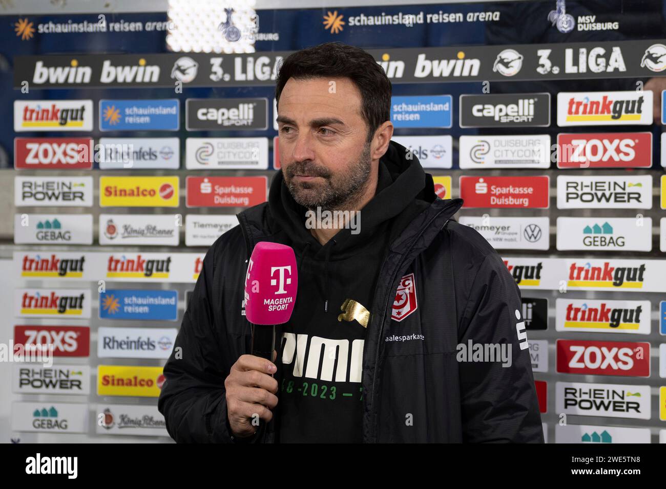 Duisburg, Deutschland. 23 gennaio 2024. Sreto Ristic (Hallescher FC ...