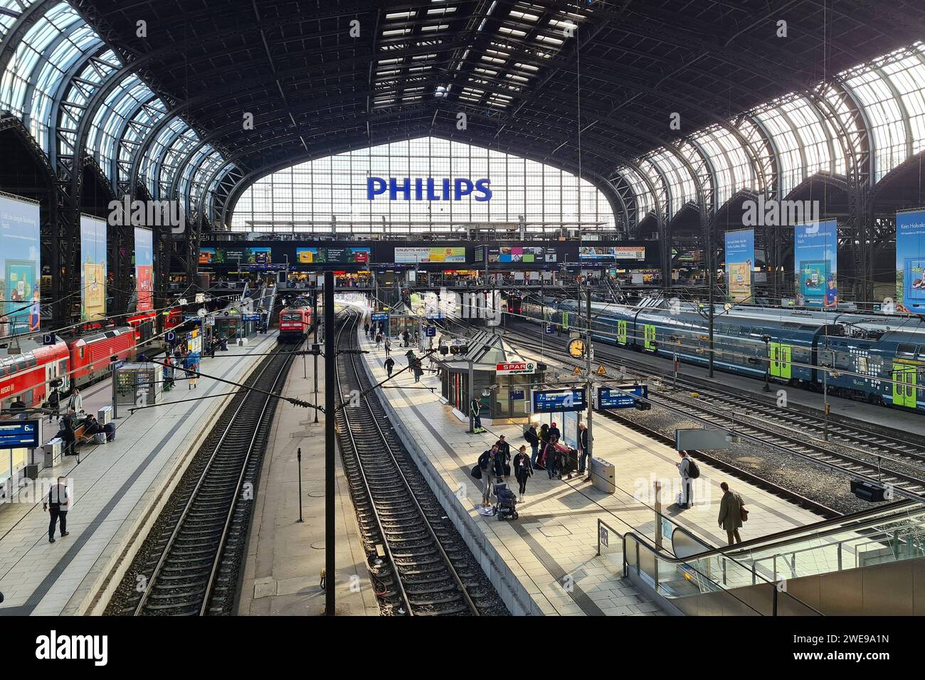 Amburgo Themenfoto: Deutsche Bahn, Lokfuehrertreik, Bahnhof, 24.01.2024 ...