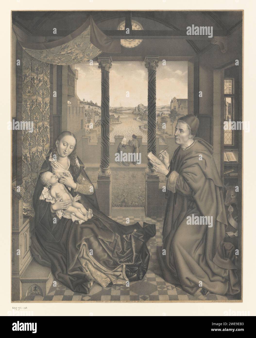 Il Santo Luca firma Maria con il bambino, Johann Nepomuk Strixner, dopo ...