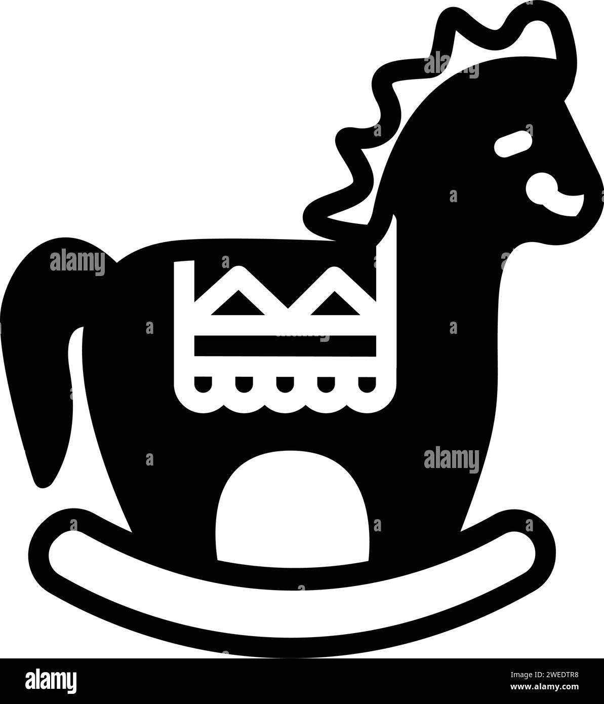 Simbolo del cavallo a dondolo Foto e Immagini Stock in Bianco e Nero ...