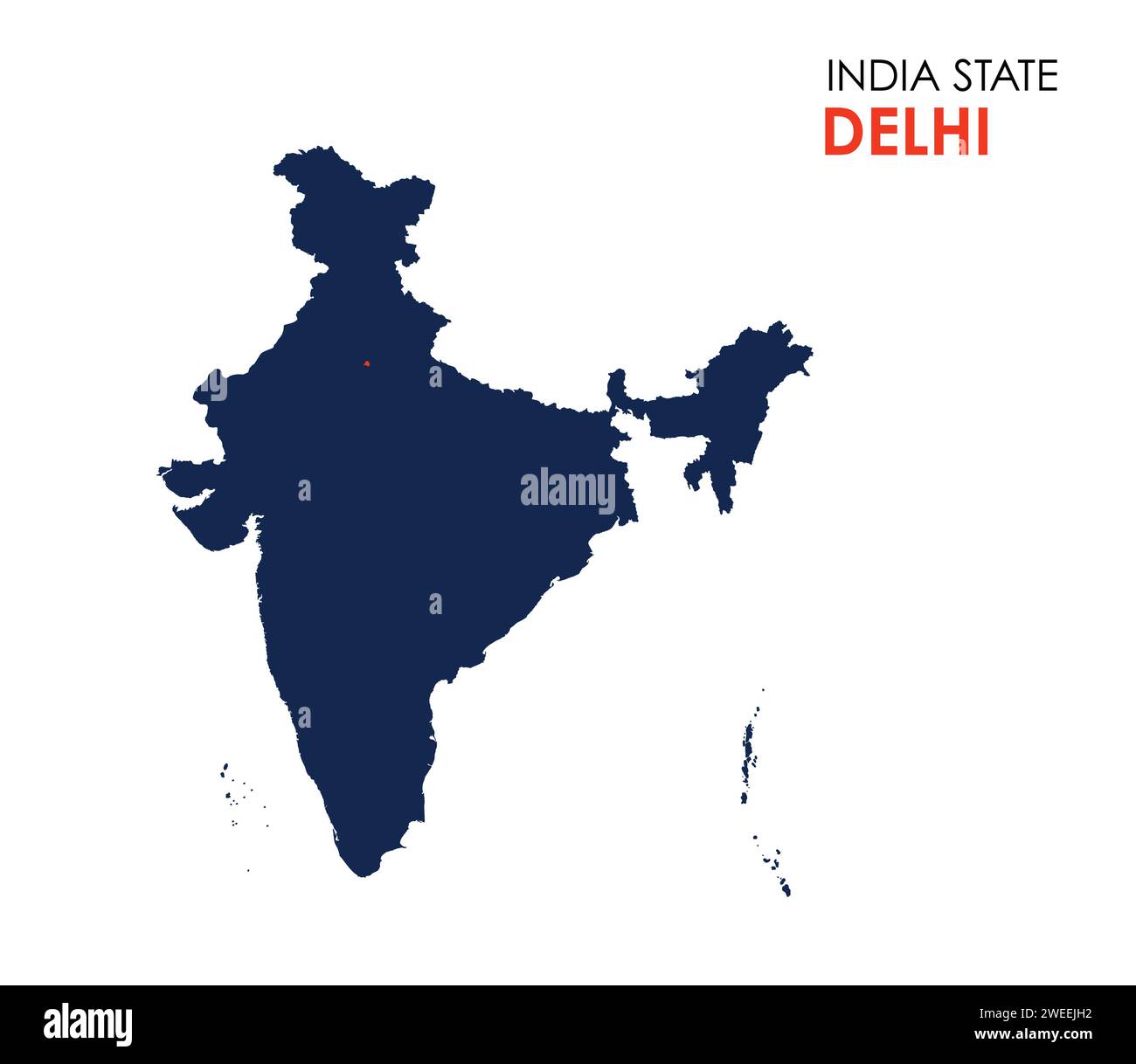 Mappa di localizzazione delhi Immagini Vettoriali Stock - Alamy