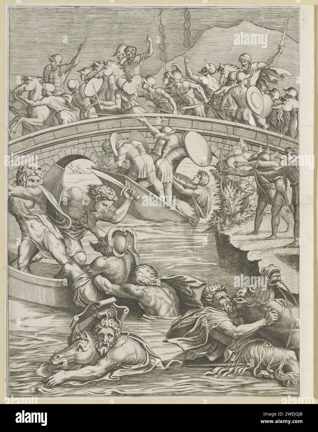 Battaglia del Milvische Brug (foglio sinistro), monogrammista SK ...