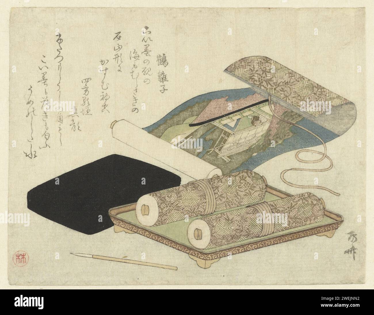 Una serie di rotoli, c. 1810 - c. 1820 stampare due rotoli manuali su ...