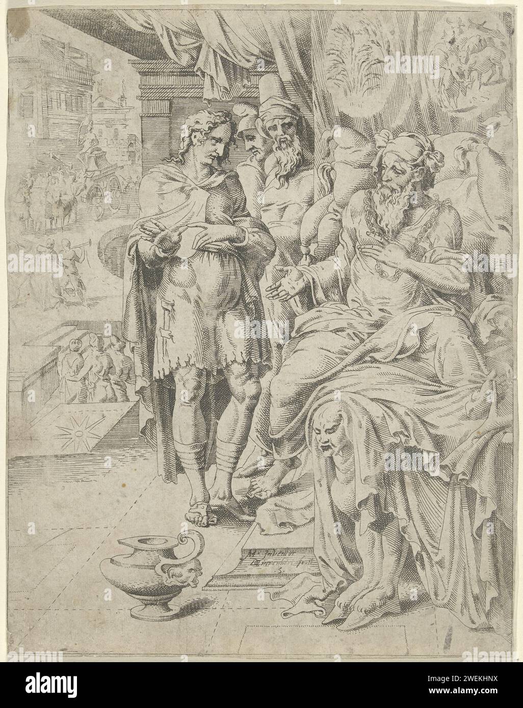 Jozef spiega i sogni del faraone, Dirck Volckertsz. Coornhert, dopo ...