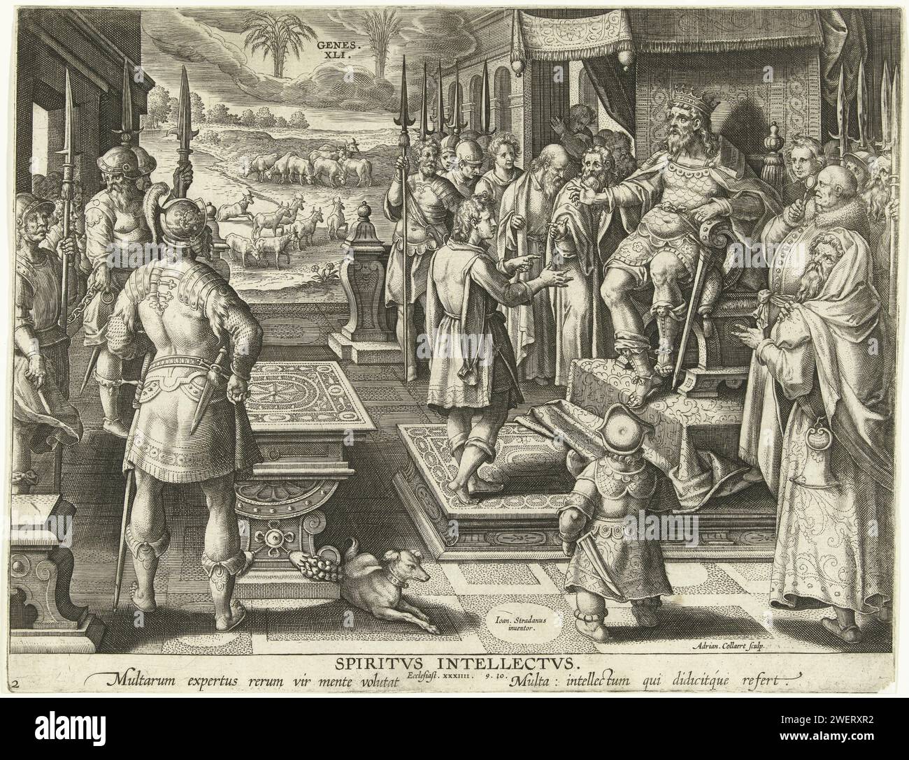 Jozef spiega i sogni: Give van Warten, Adriaen Collaert, dopo Jan van ...