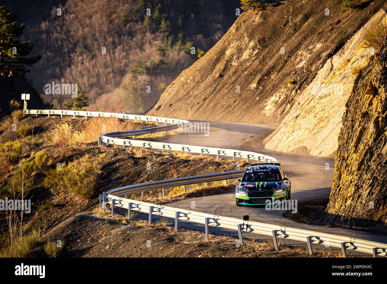 22 SOLBERG Oliver, EDMONDSON Elliott, Skoda Fabia RS Rally2, azione ...