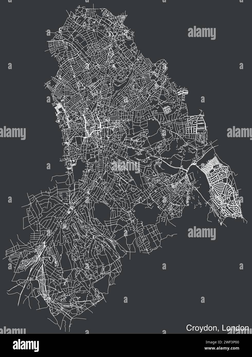 Mappa di croydon Immagini Vettoriali Stock - Alamy