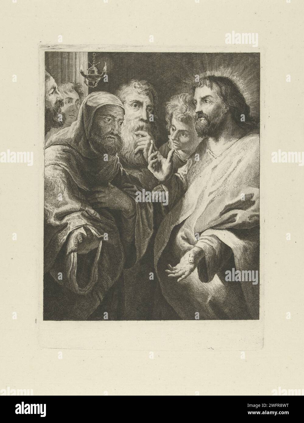 Cristo a Nicodemo, Jan Lauwryn Kraffft (i), dopo Peter Paul Rubens ...