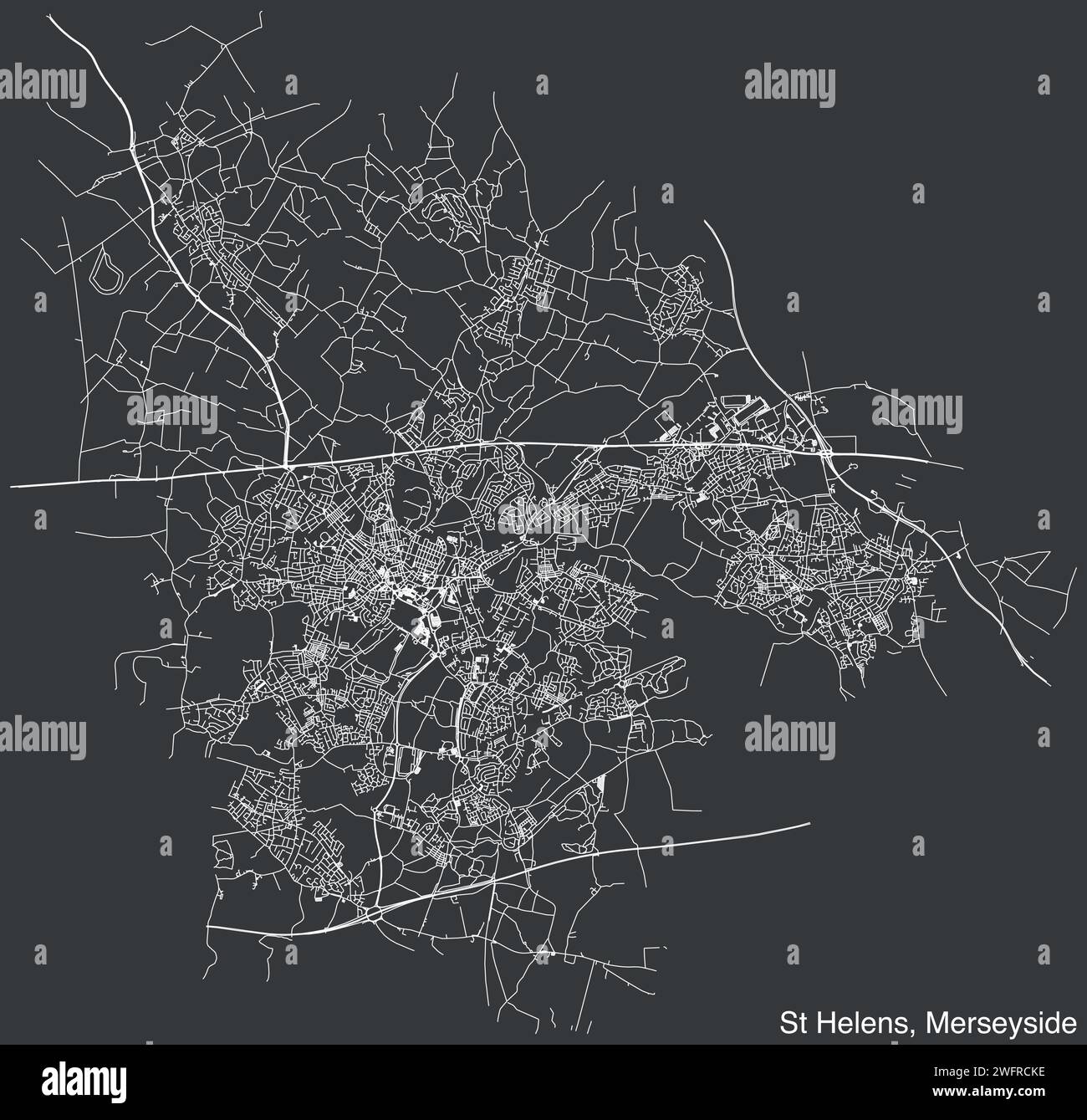 Mappa del merseyside Immagini Vettoriali Stock - Alamy