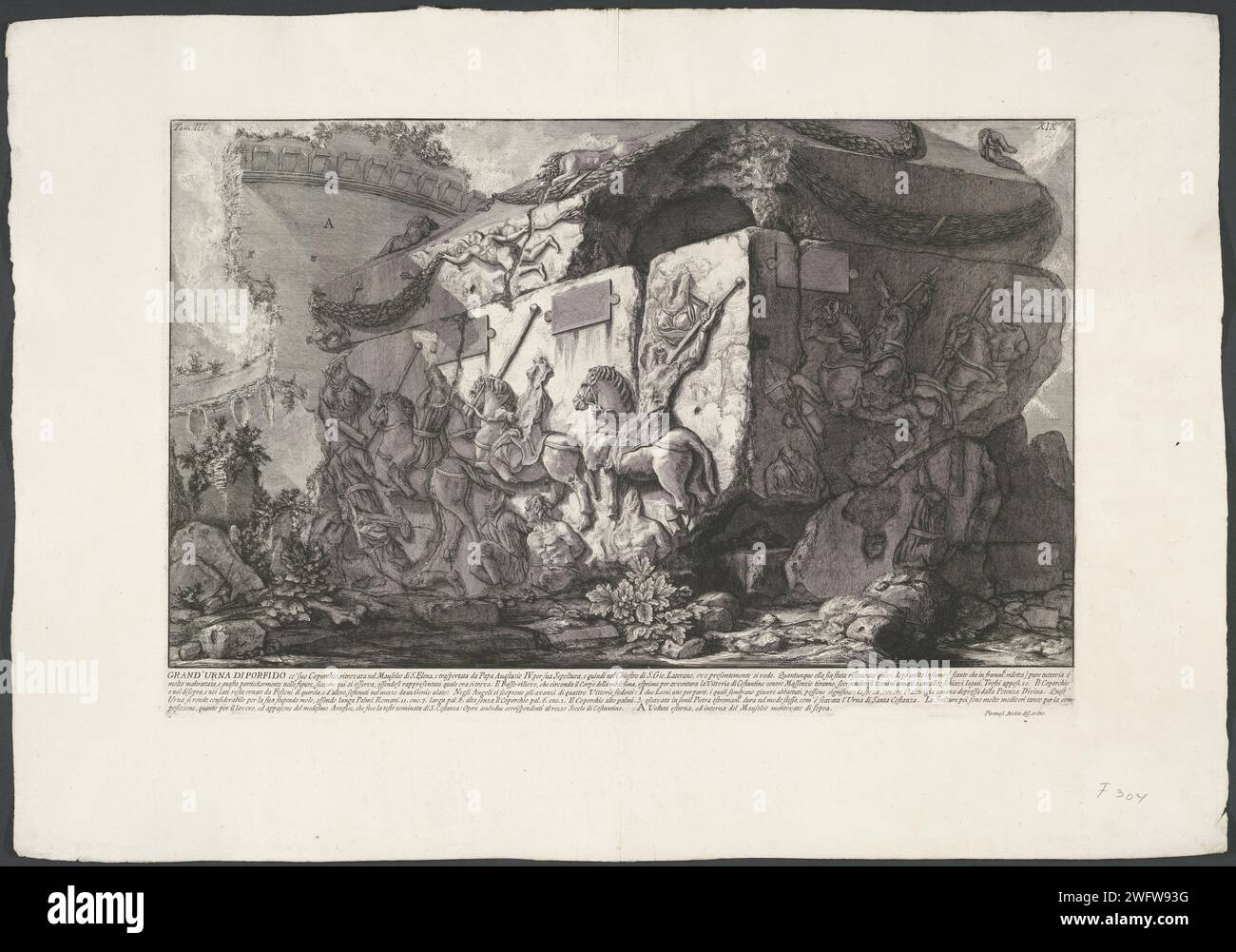 Sacrofaag spedì het mausoleum van Helena, Giovanni Battista Piranesi, c ...