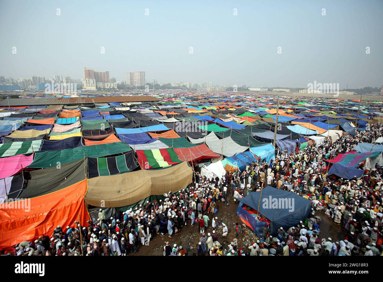 Biswa Ijtema 2024 in Bangladesh i musulmani partecipano a Biswa Ijtema ...