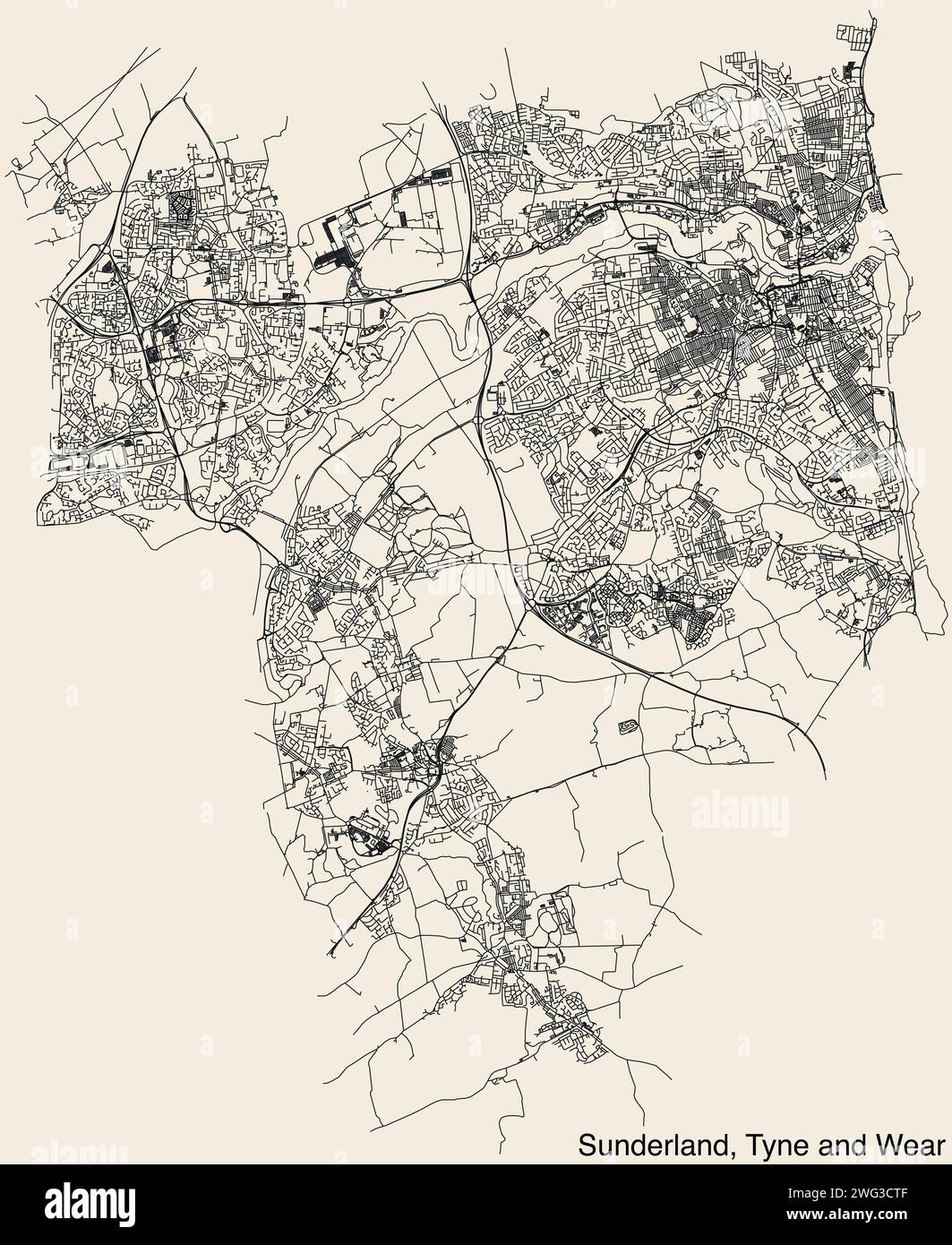 Mappa di sunderland immagini e fotografie stock ad alta risoluzione - Alamy