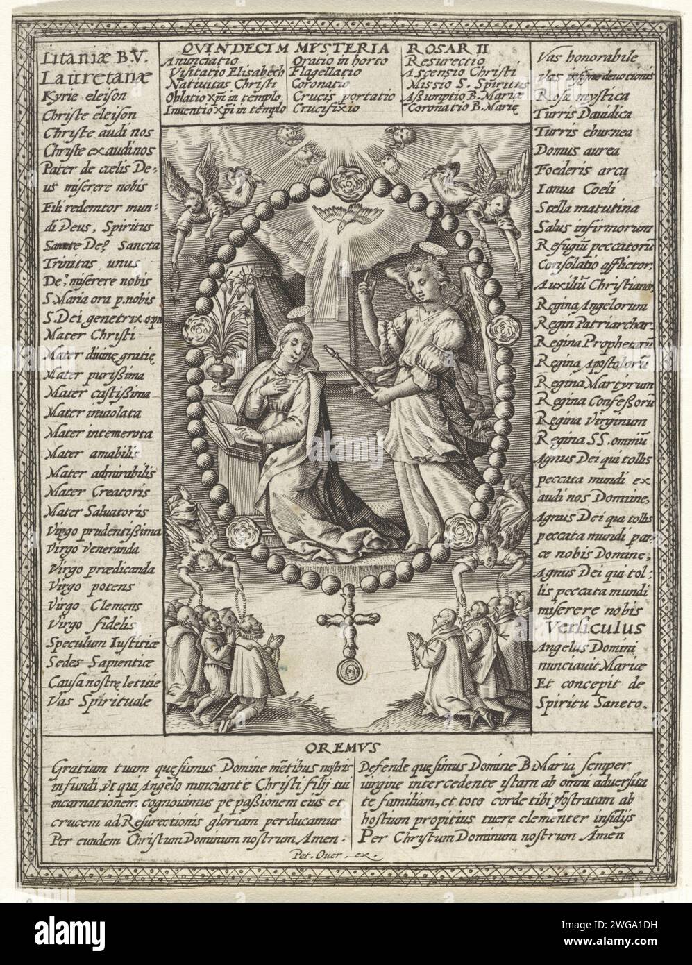 Annunciazione e preghiere della litania Lauretana, Anonimo, dopo ...