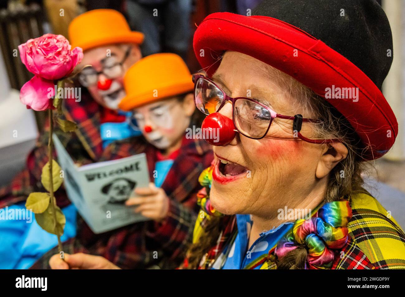 Londra, Regno Unito. 4 febbraio 2024. Servizio clown - dal 1946, i ...