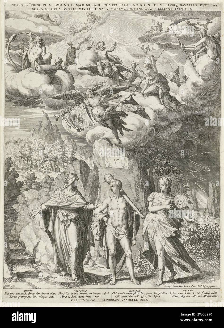 Ercole sul Tweersprong, Johann Sadeler (i), dopo Frederik Sustris, 1588 ...