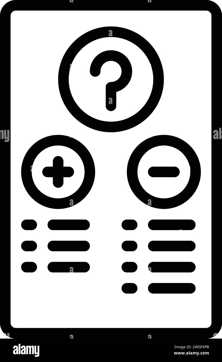 Pro e contro Immagini Vettoriali Stock - Alamy