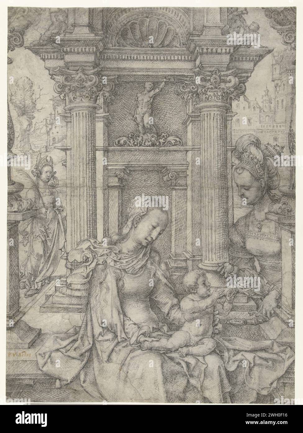 Maria met Kind en H. Barbara en H. Catharina, Jan Gossart, dopo il 1511 ...