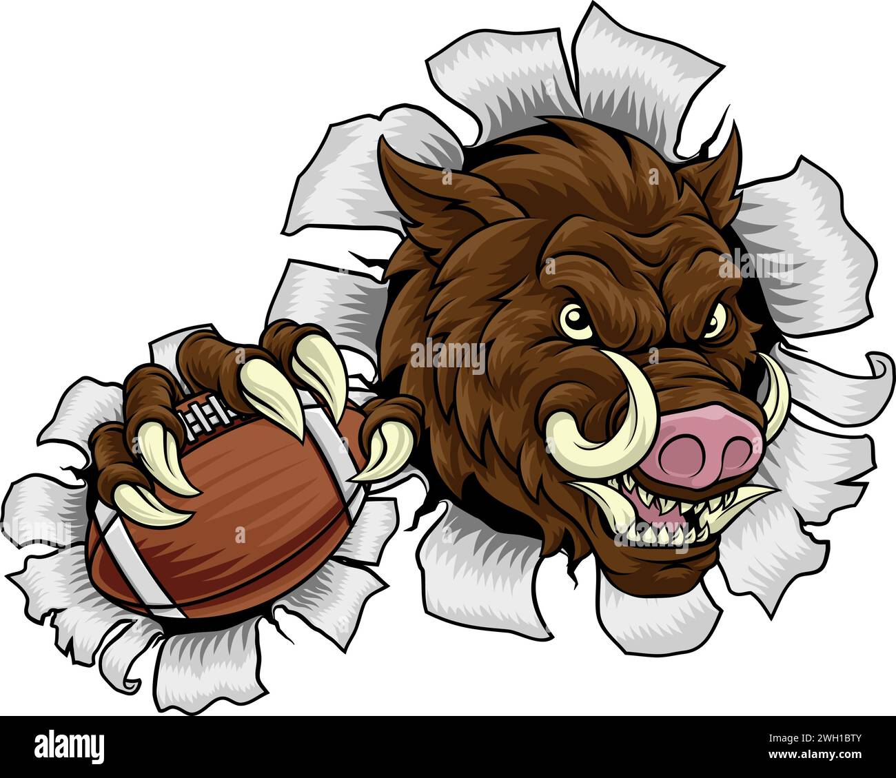 Boar teeth Immagini Vettoriali Stock - Alamy