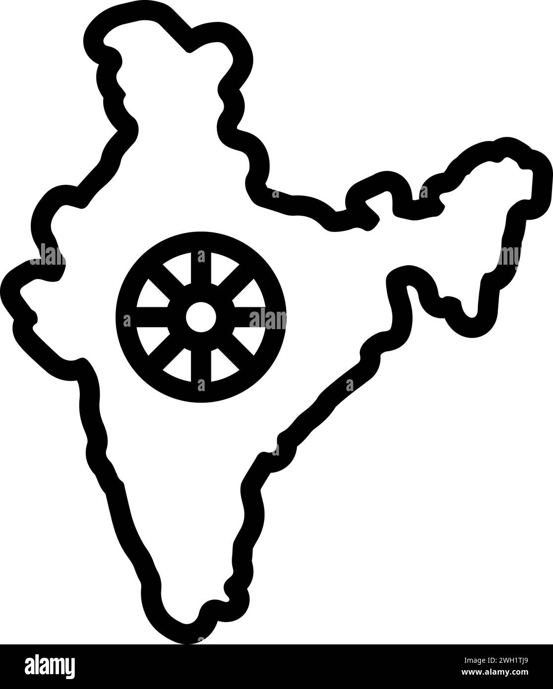 Mapa político de la india Foto e Immagini Stock in Bianco e Nero - Alamy