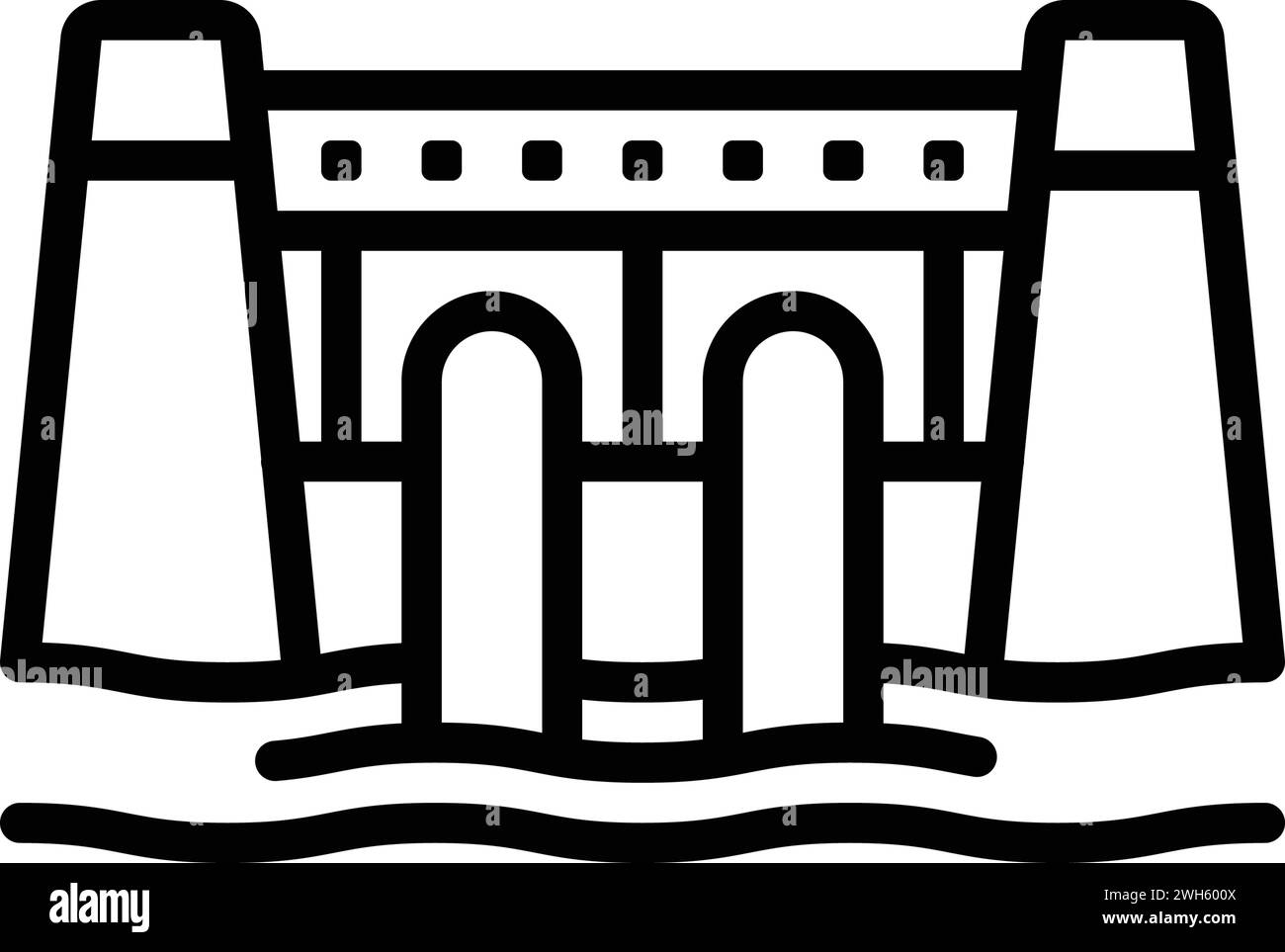 Simbolo della diga Immagini Vettoriali Stock - Alamy