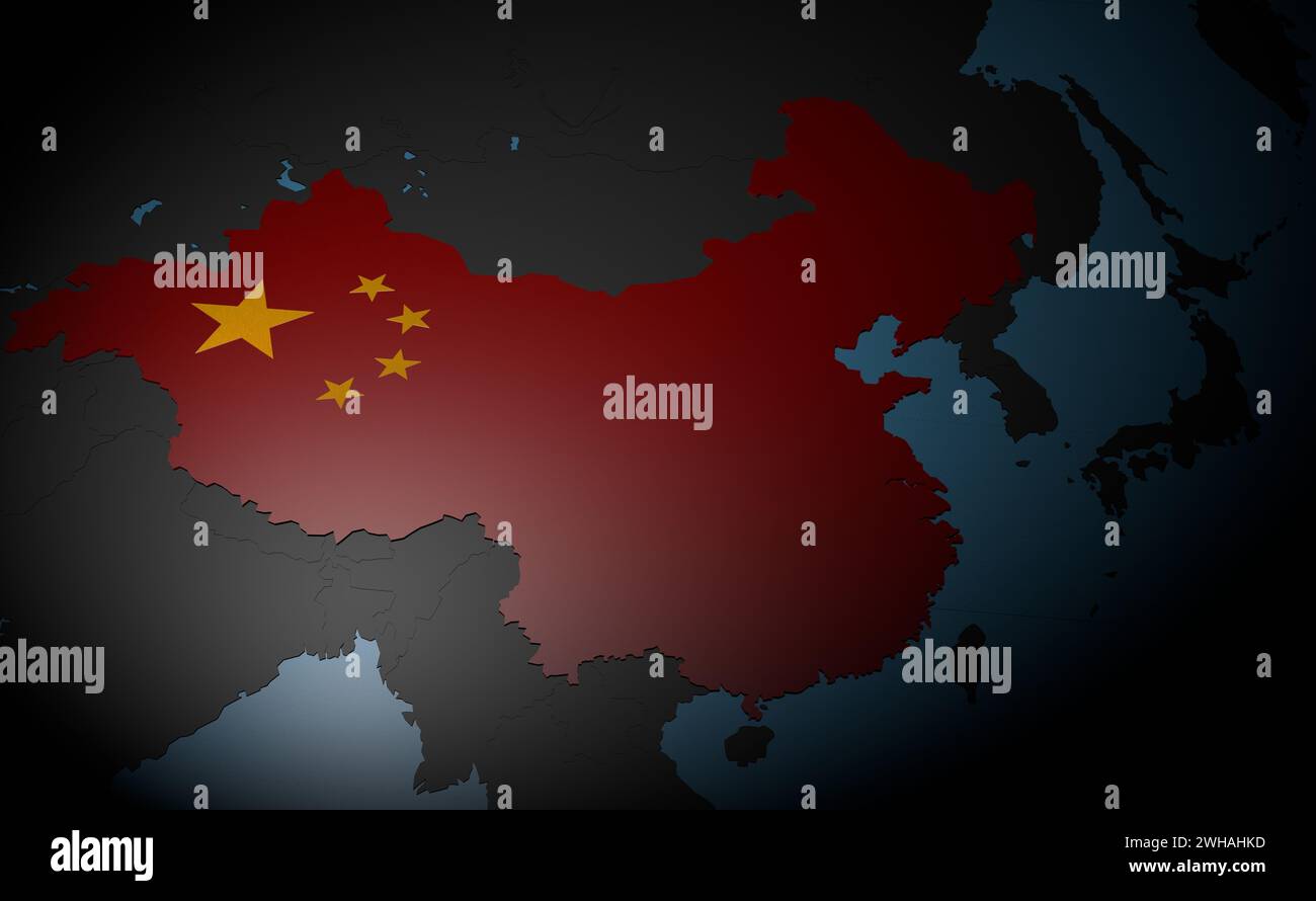 Mapa político asia ilustración immagini e fotografie stock ad alta ...