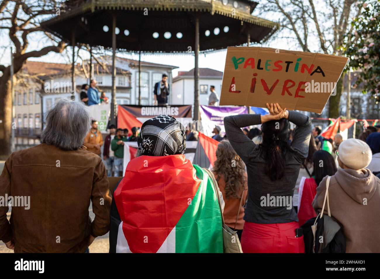 Guimaraes, Portogallo - 3 febbraio 2024: Palestina libera ...