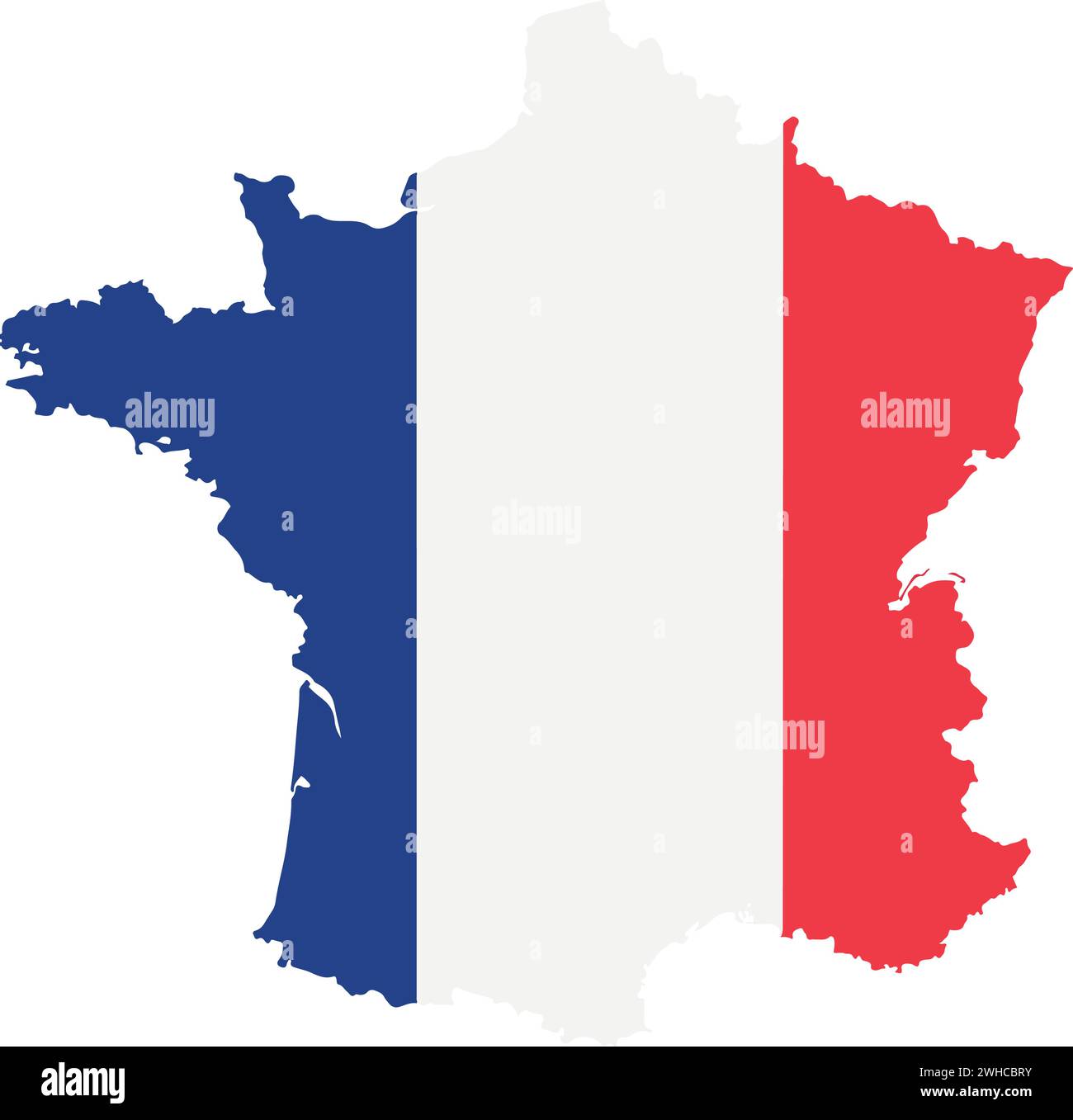 Mappa francia colorata immagini e fotografie stock ad alta risoluzione ...