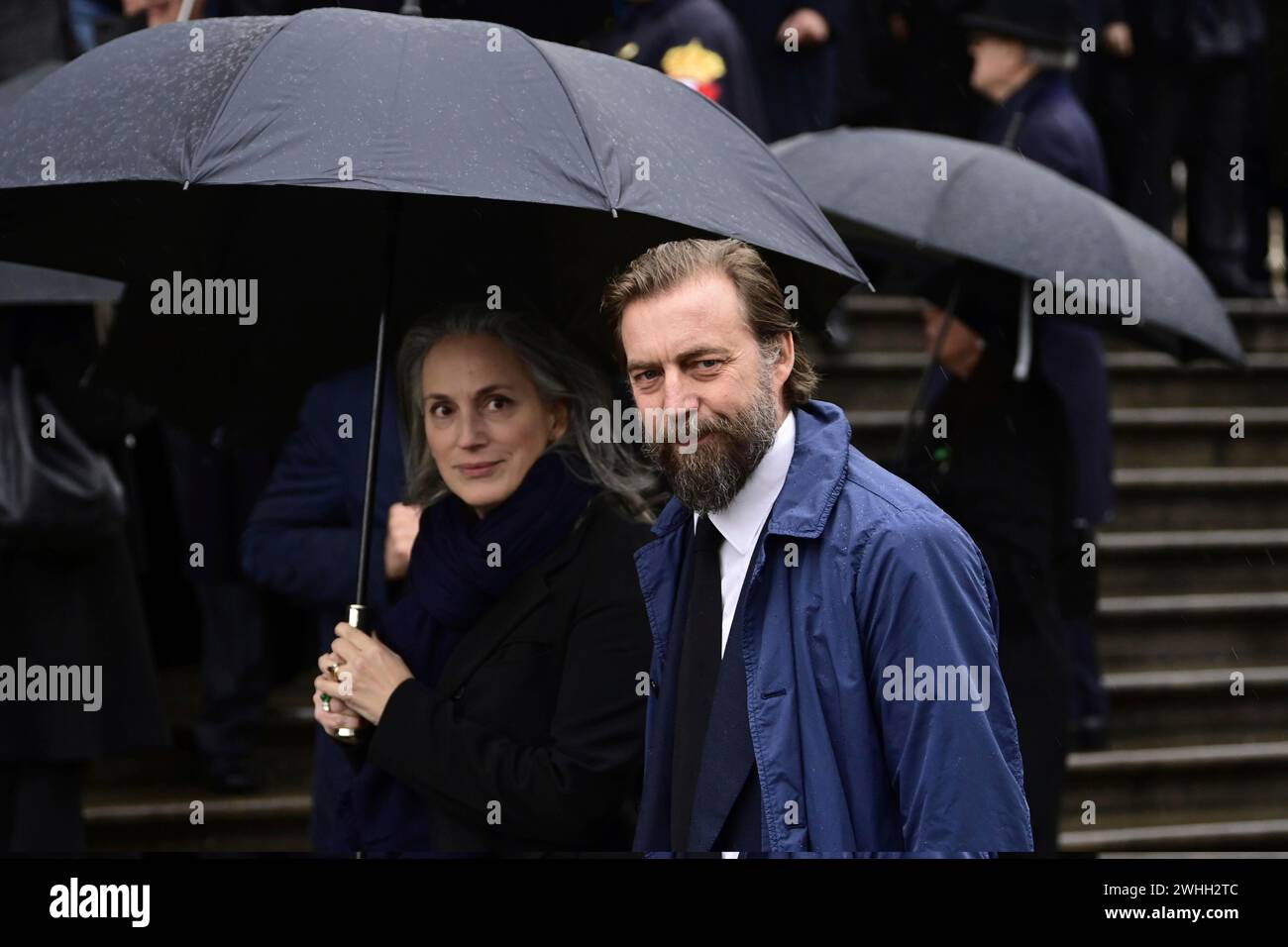 Prince Aimone and Princess Olga of Savoy Aosta attend the funeral of ...