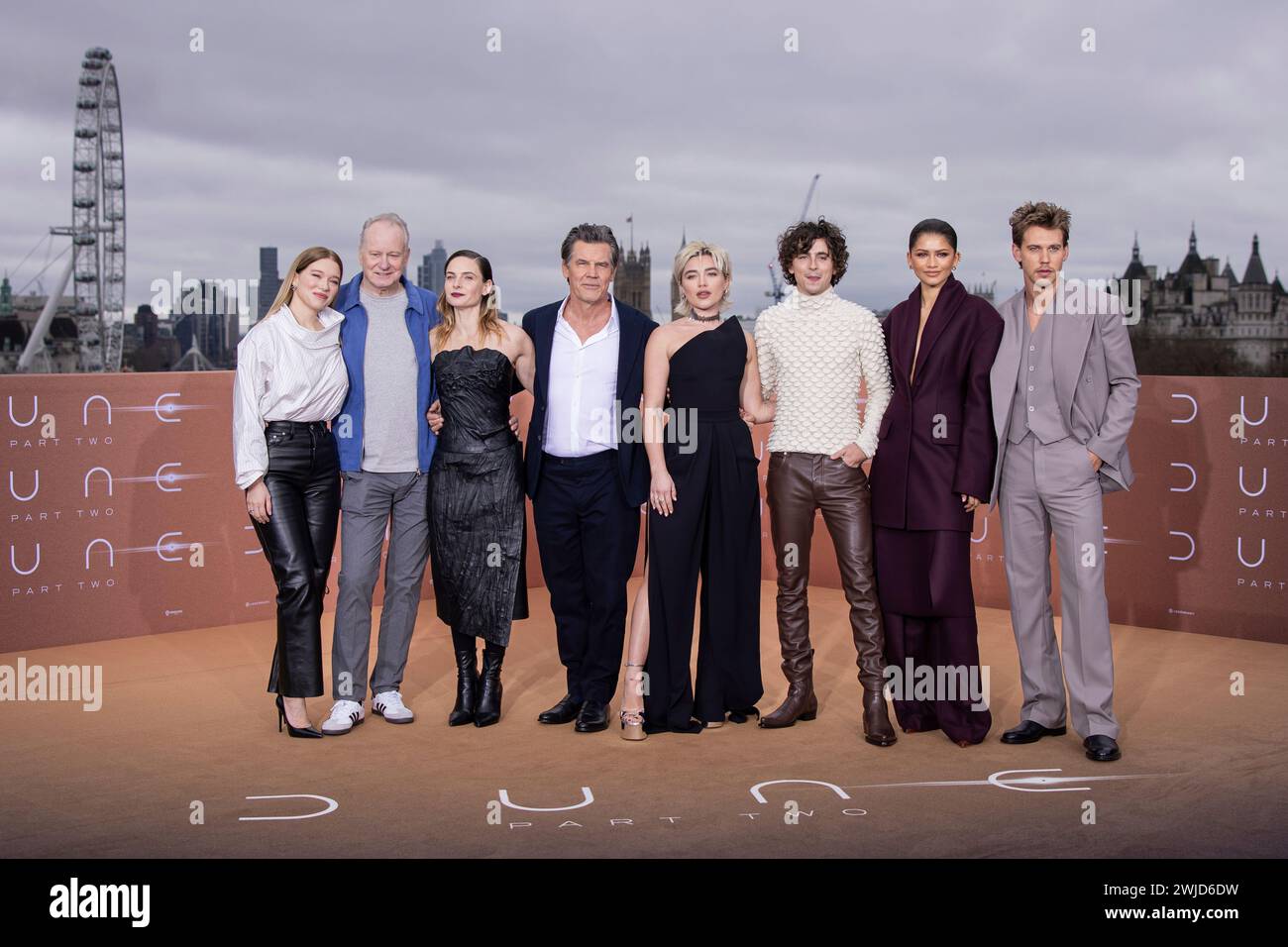 Lea Seydoux, from left, Stellan Skarsgard, Rebecca Ferguson, Josh Brolin, Florence Pugh ...
