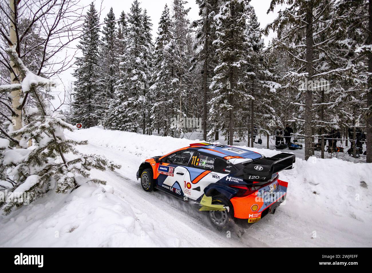 11 NEUVILLE Thierry, WYDAEGHE Martijn, Hyundai I20 Rally1, azione ...