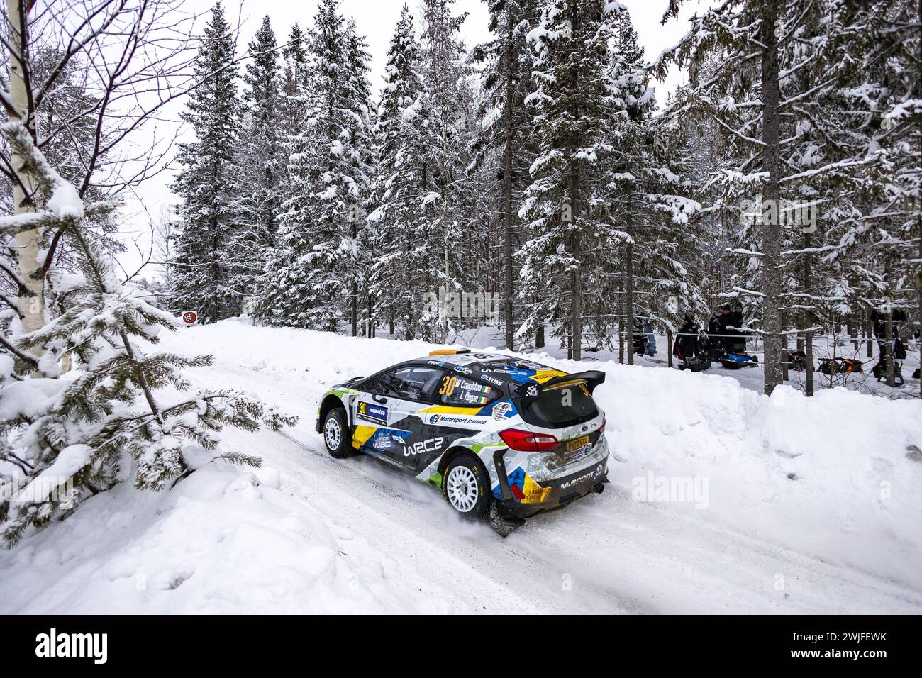 30 CREIGHTON William, REGAN Liam, Ford Fiesta Mk II Rally2,azione ...