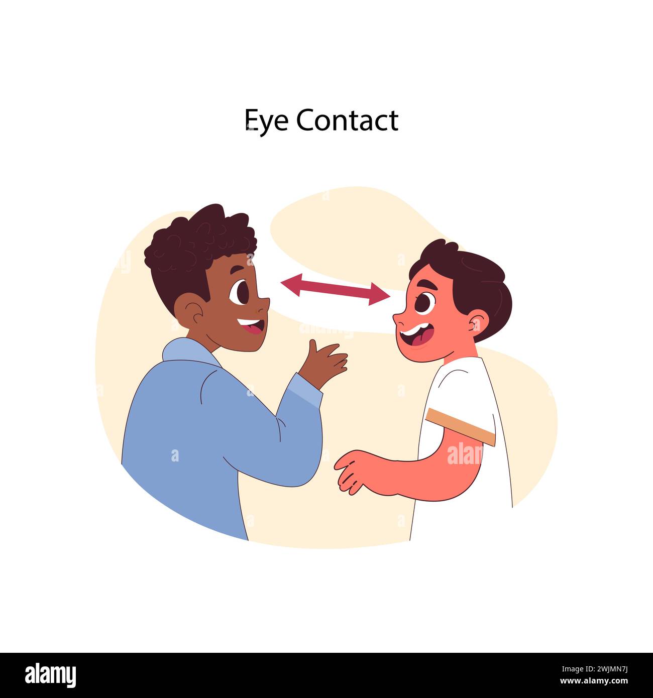 Direct gaze Immagini Vettoriali Stock - Alamy