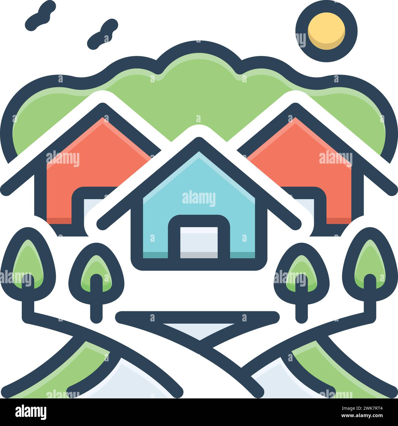 Villaggi campagna Immagini Vettoriali Stock - Alamy