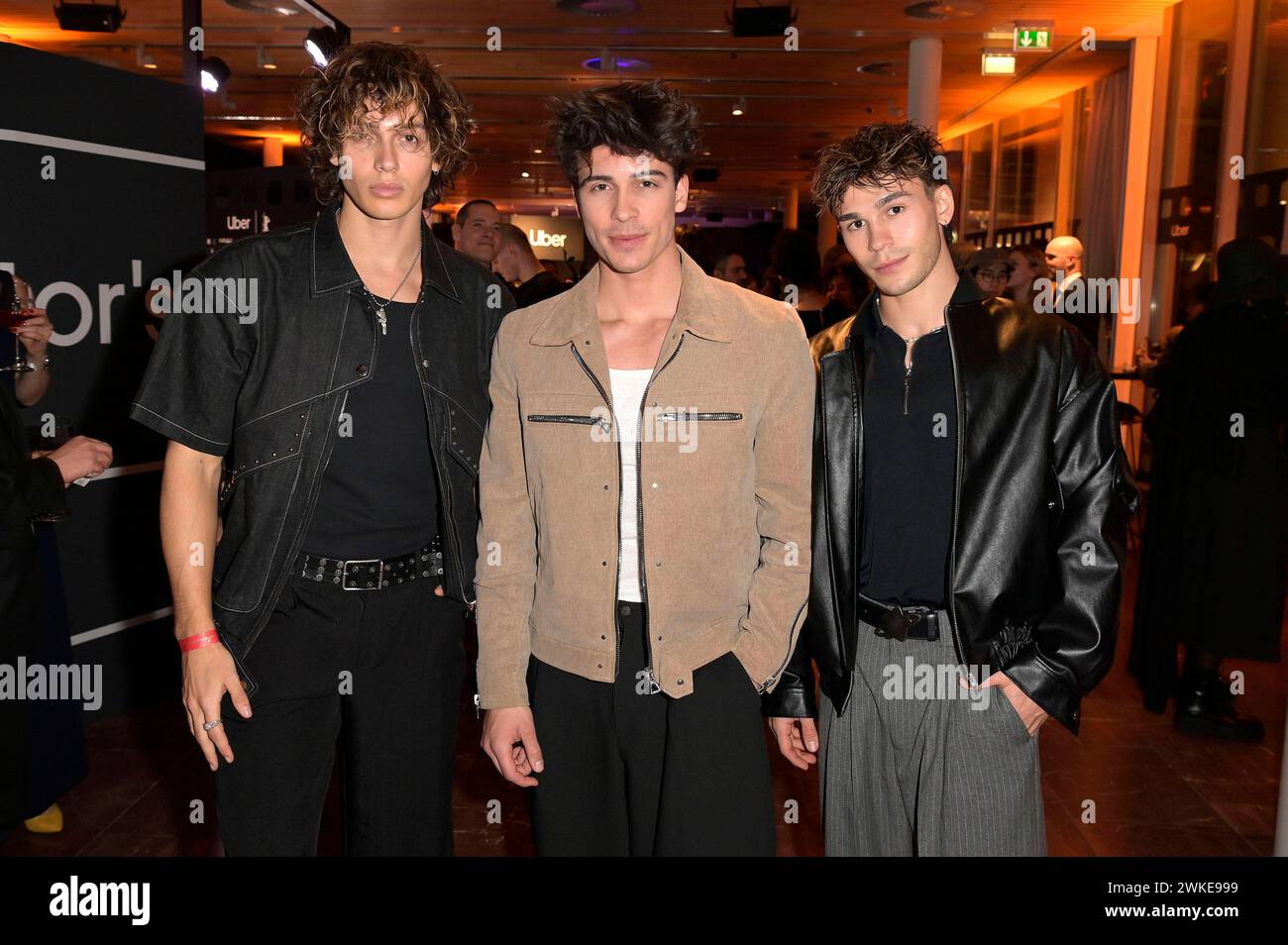 Bene Schulz, Tim Schaecker e Julian Braun auf der Berlinale Party ...