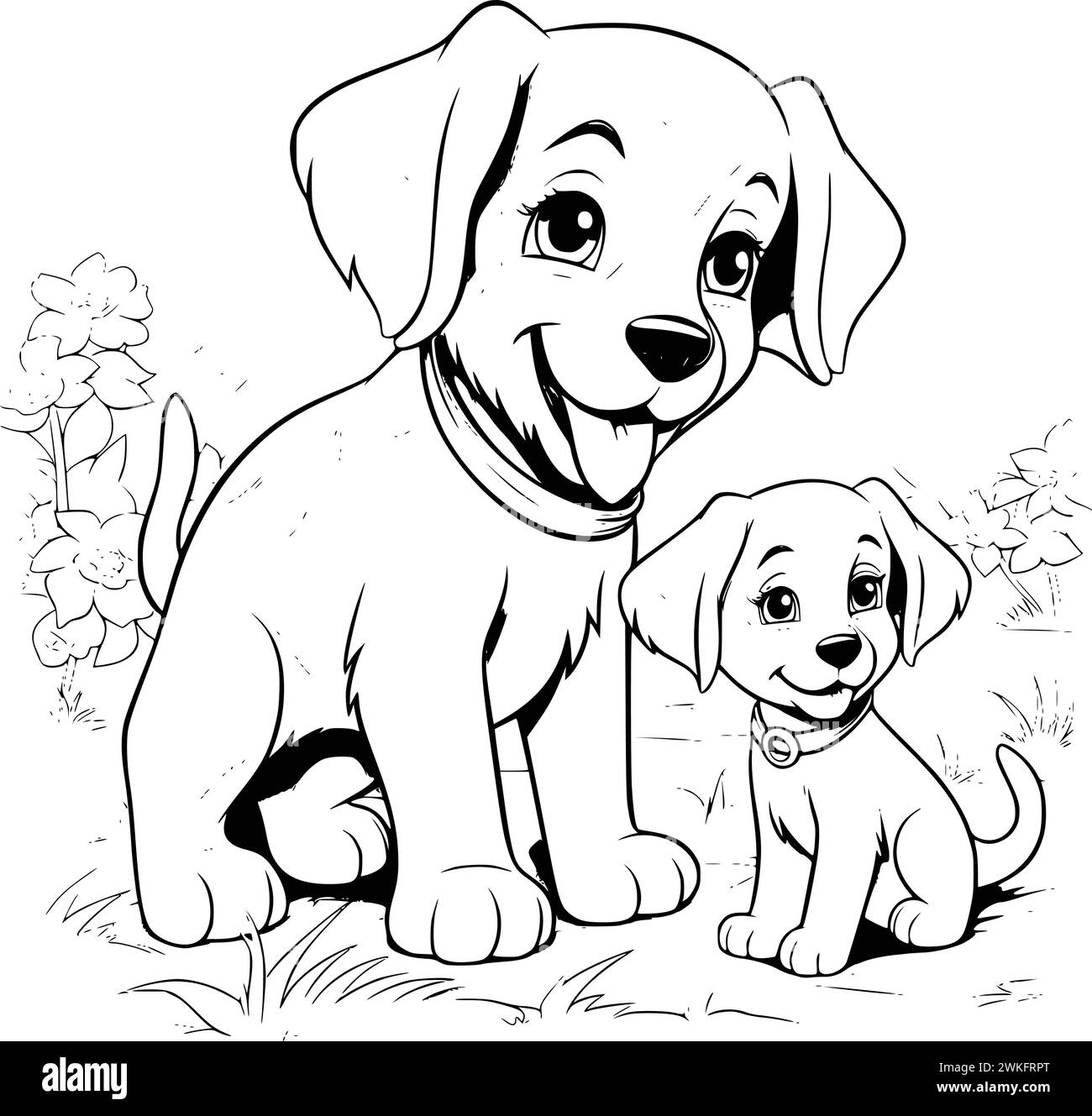 Disegni da colorare di cuccioli stampabili immagini e fotografie stock ...