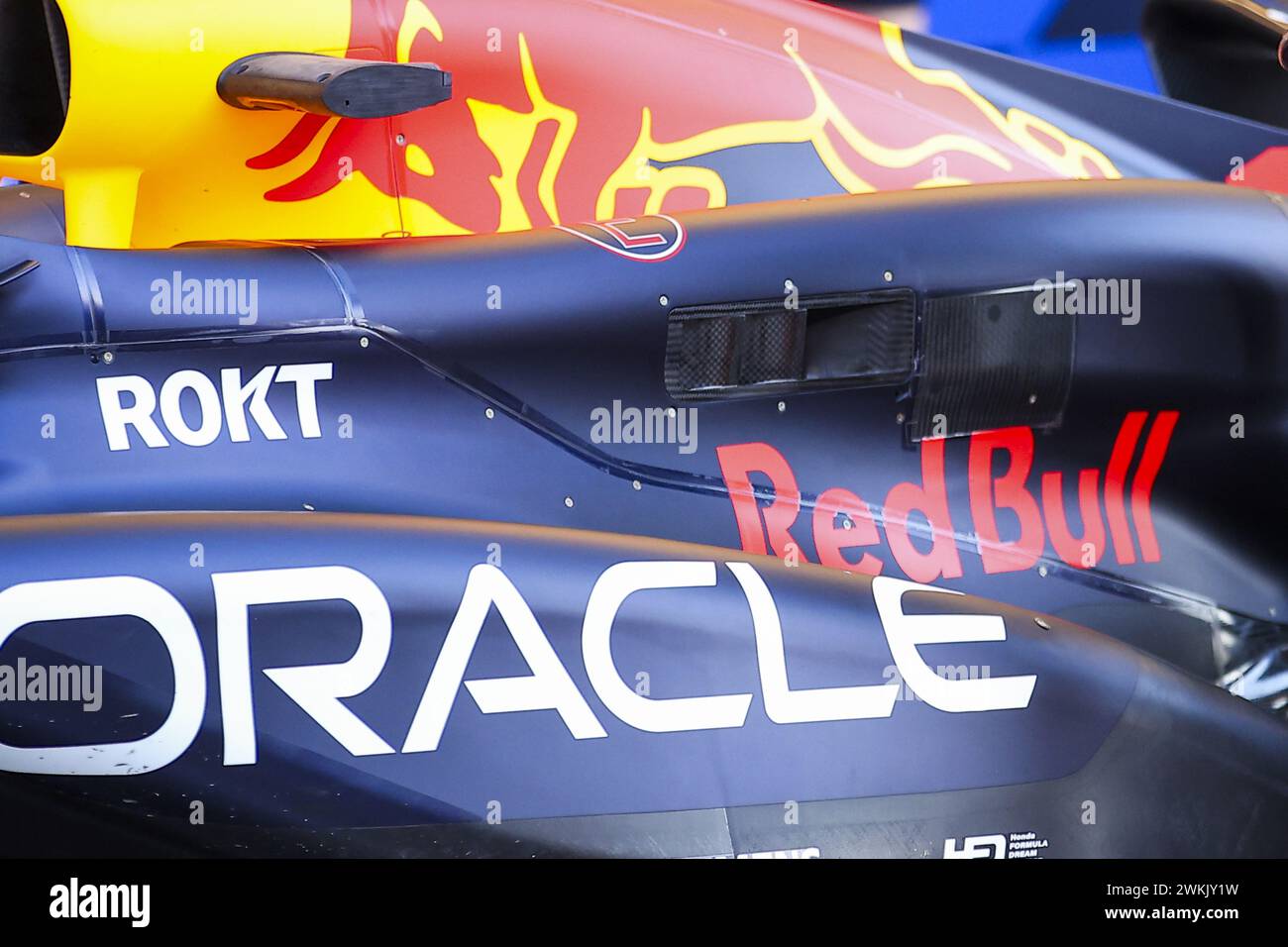 Red Bull Racing RB20, dettaglio meccanico durante i test pre-stagionali ...
