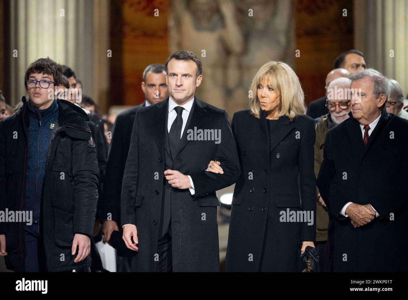 Il presidente francese Emmanuel Macron e sua moglie Brigitte Macron ...