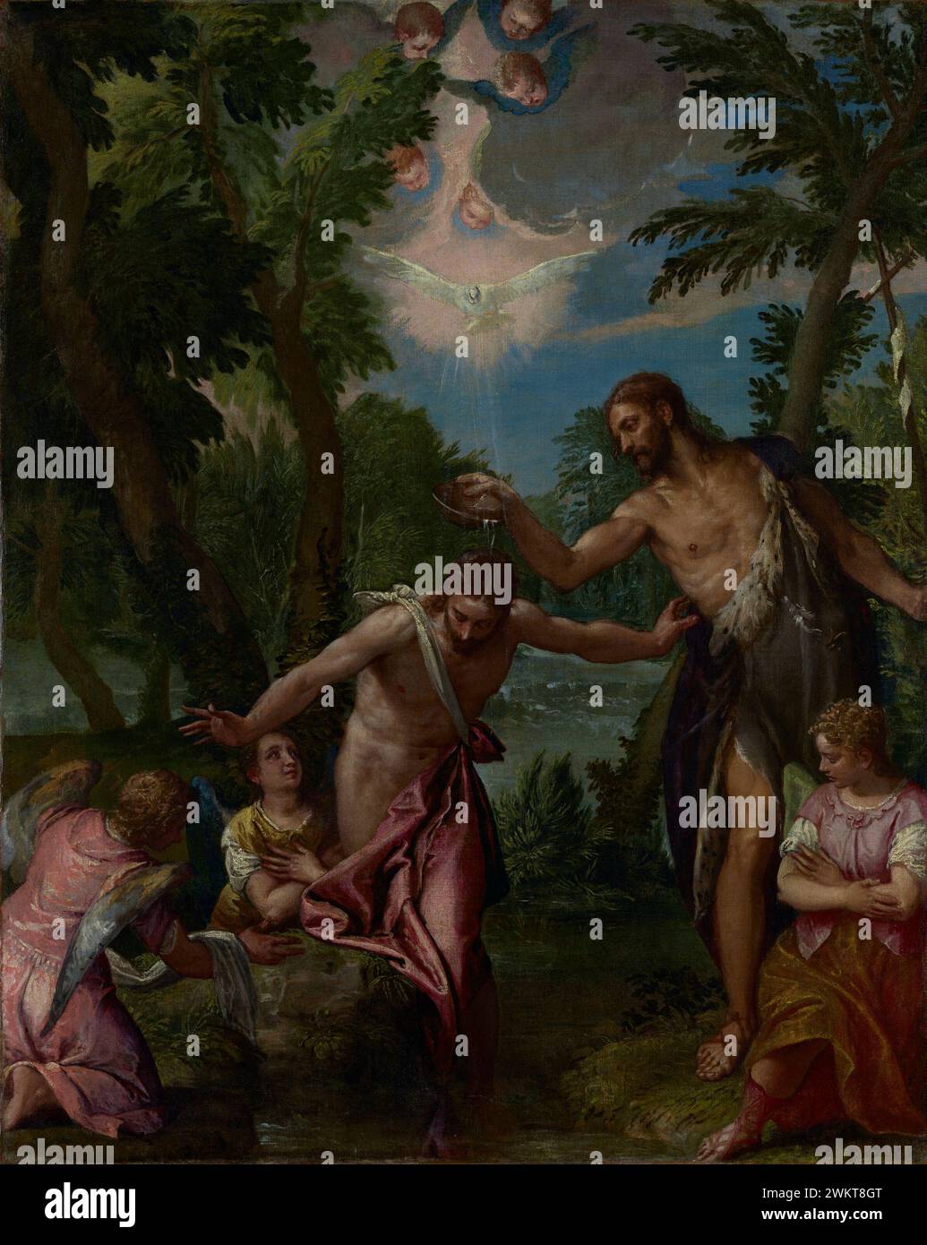 Il battesimo di cristo olio su tela immagini e fotografie stock ad alta ...