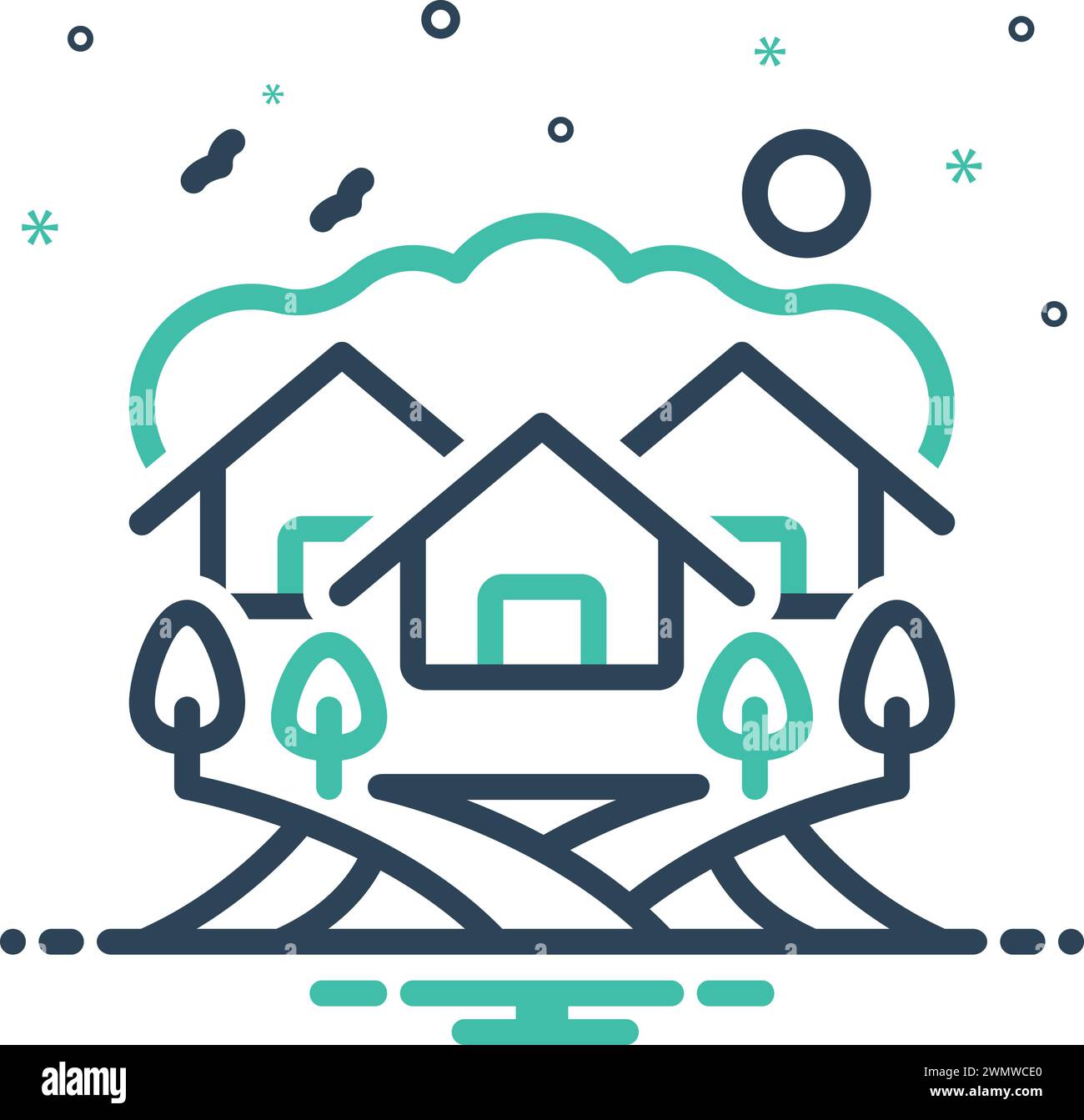 Villaggi campagna Immagini Vettoriali Stock - Alamy