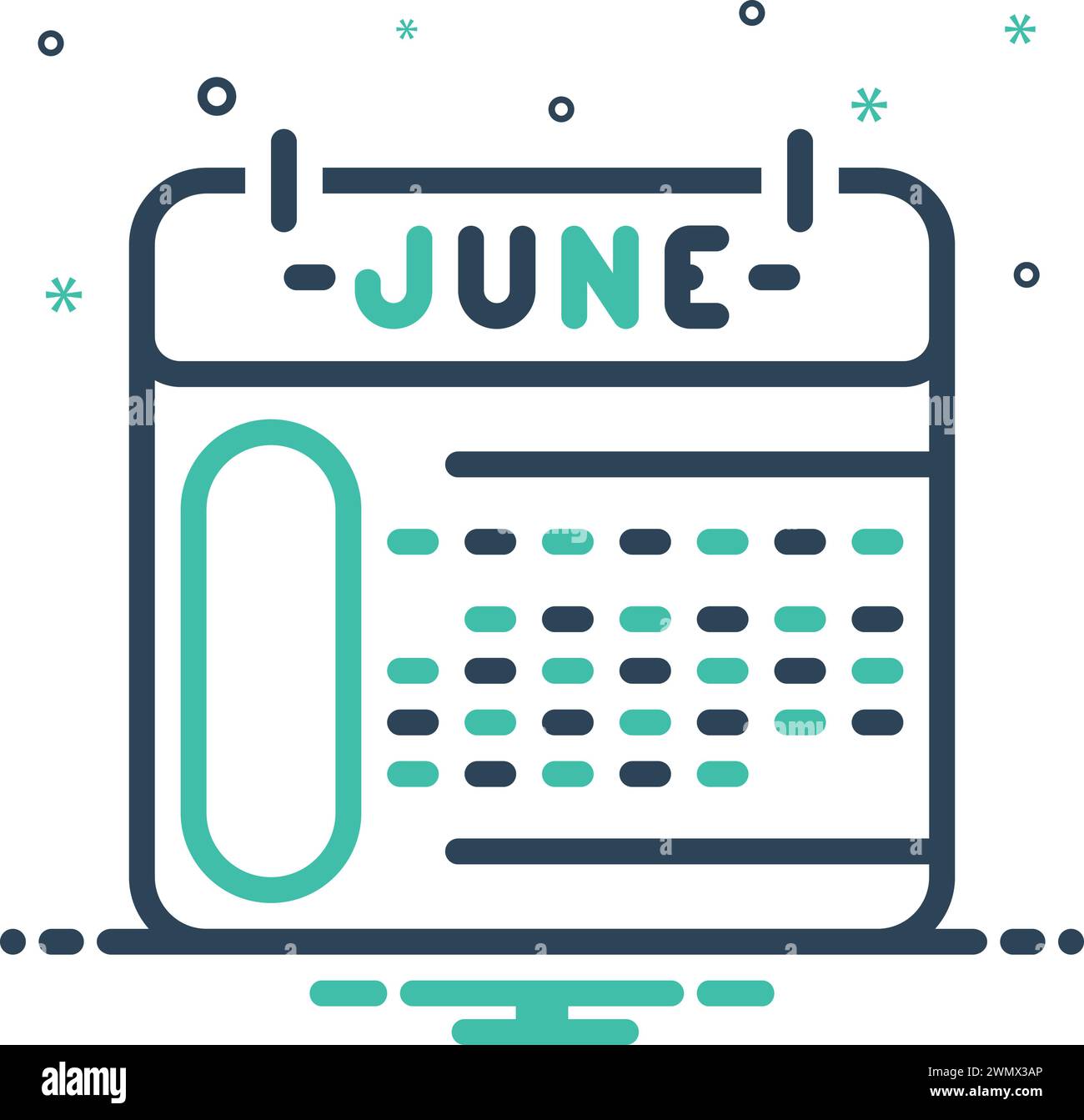 June calendar Immagini Vettoriali Stock - Alamy