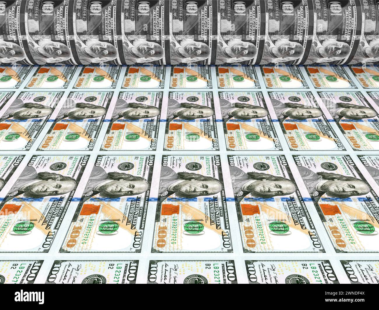 Banconota da 100 dollari da stampare immagini e fotografie stock ad ...