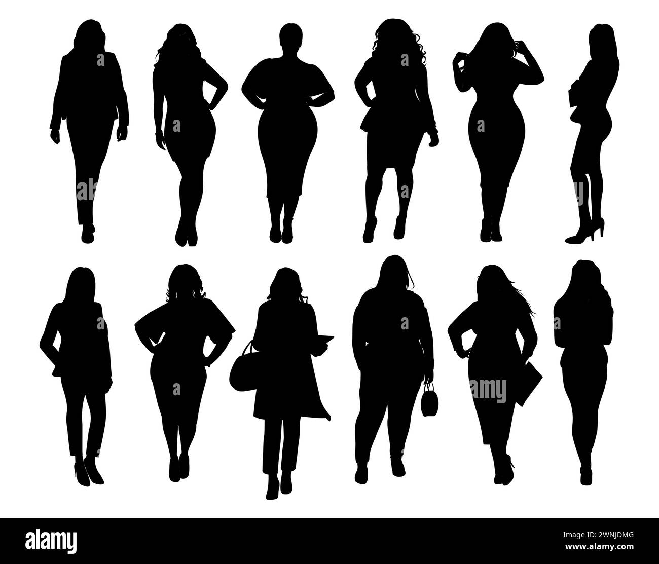 Donne nere formose Immagini Vettoriali Stock - Alamy