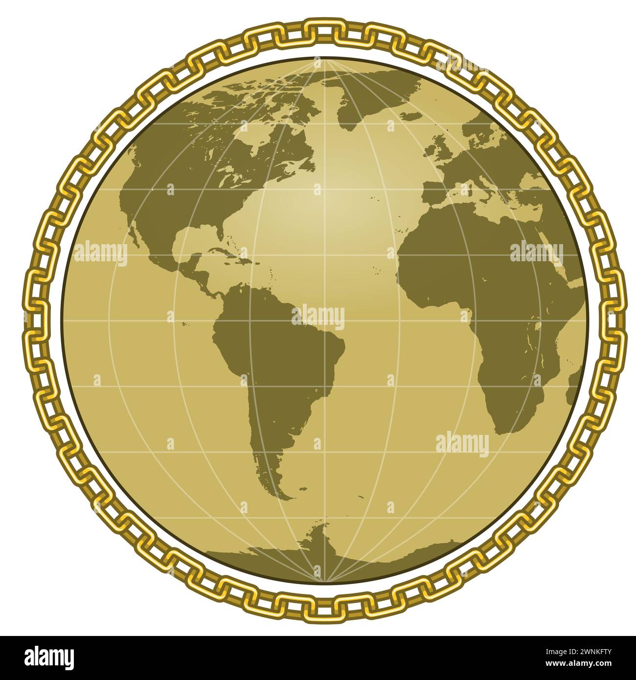 Equatore mappa del mondo Immagini Vettoriali Stock - Alamy