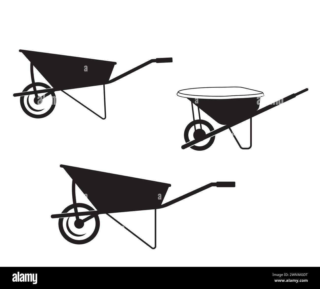 Wheelbarrow vector vectors immagini e fotografie stock ad alta ...
