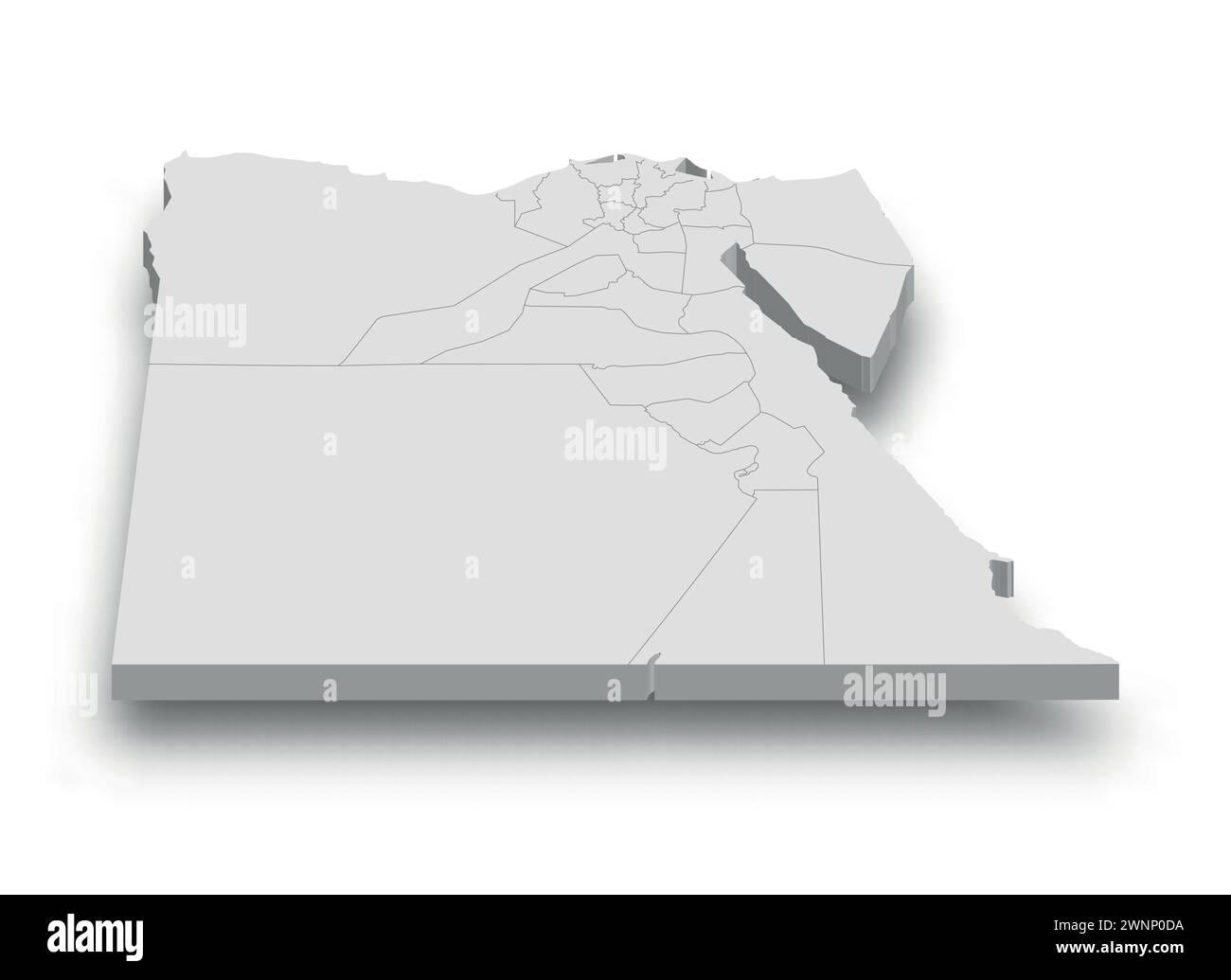 Carta geografica fisica egitto Immagini Vettoriali Stock - Alamy